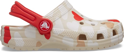 Classic Heart Print Clog Toddlers in Sandstone/multi | Crocs